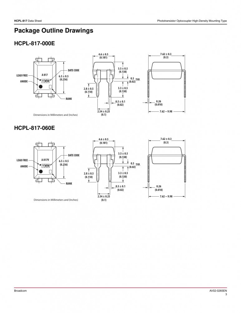 HCPL-817 datasheet page 3
