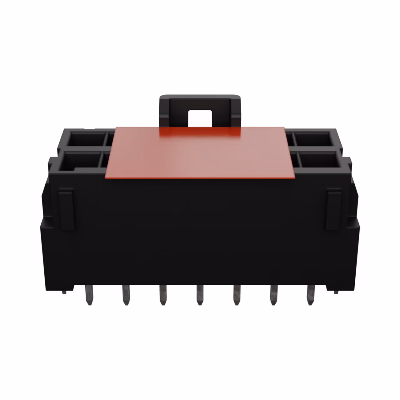 Ultra-Fit Vertical Header, 3.50mm Pitch, Dual Row, 14 Circuits, with Solder Clips, Tin (Sn) Plating, Black, Glow-Wire Capable, Embossed Tape on Reel, with Pick-and-Place Tape for sale