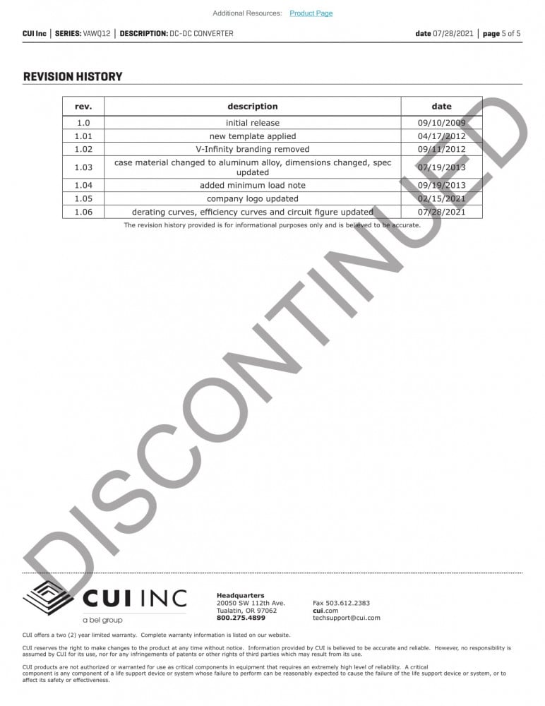 VAWQ12 datasheet page 5