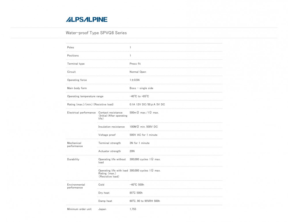 SPVQ811502 technical document page 1