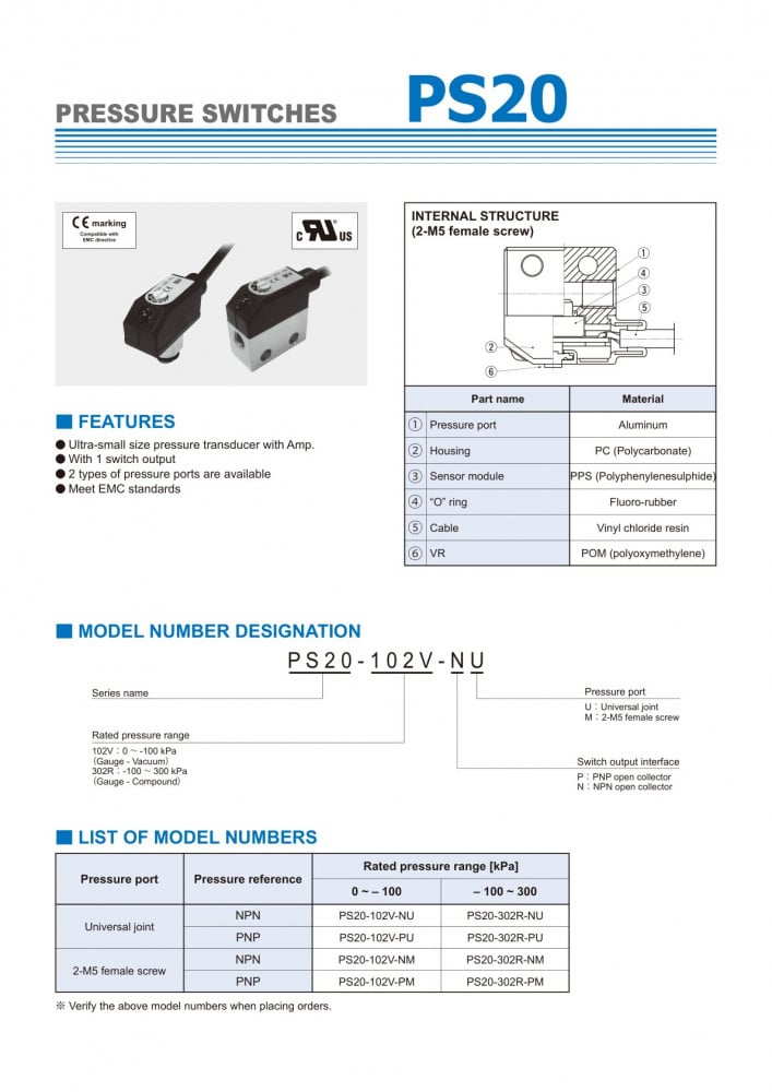 Nidec PS20 technical document page 1