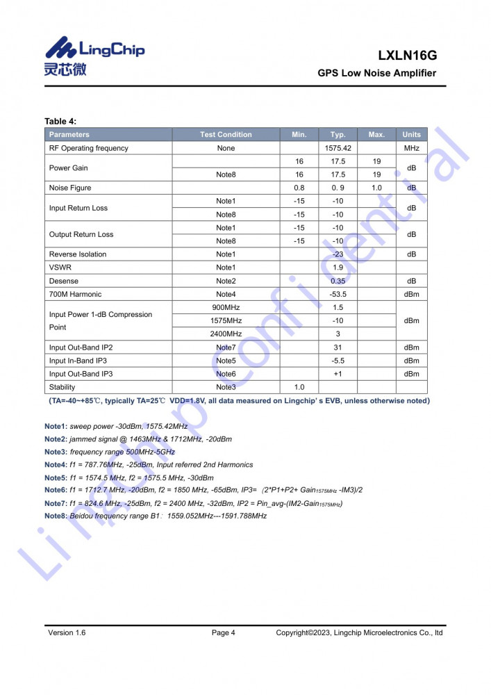 LXLN16G datasheet page 5