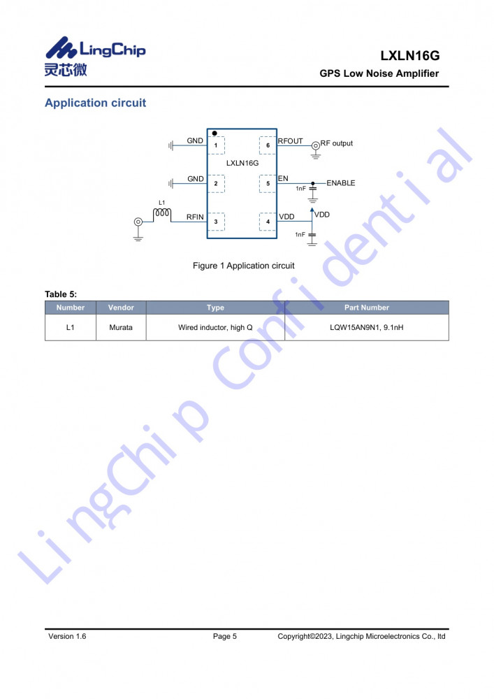 LXLN16G datasheet page 6