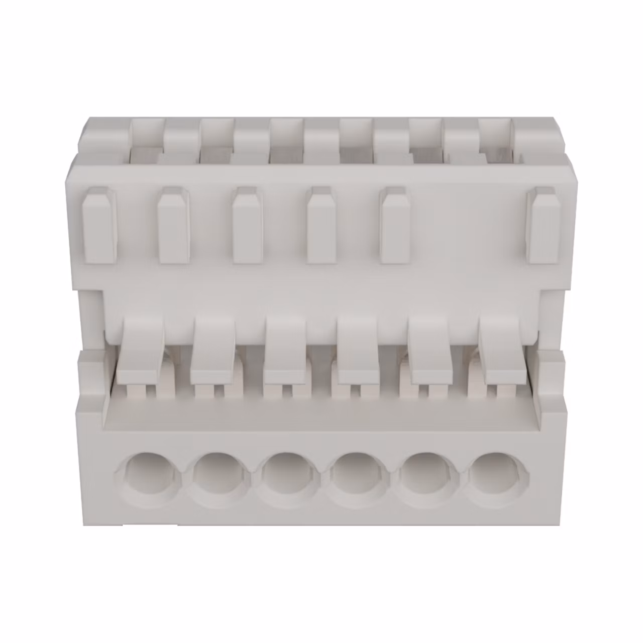 Appli-Mate RAST 2.5 Female Connector, 2.50mm Pitch, 6 Circuits, Position F Removed, Open Endwalls for sale