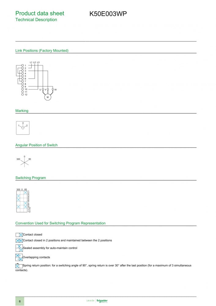 K50E003WP technical document page 6