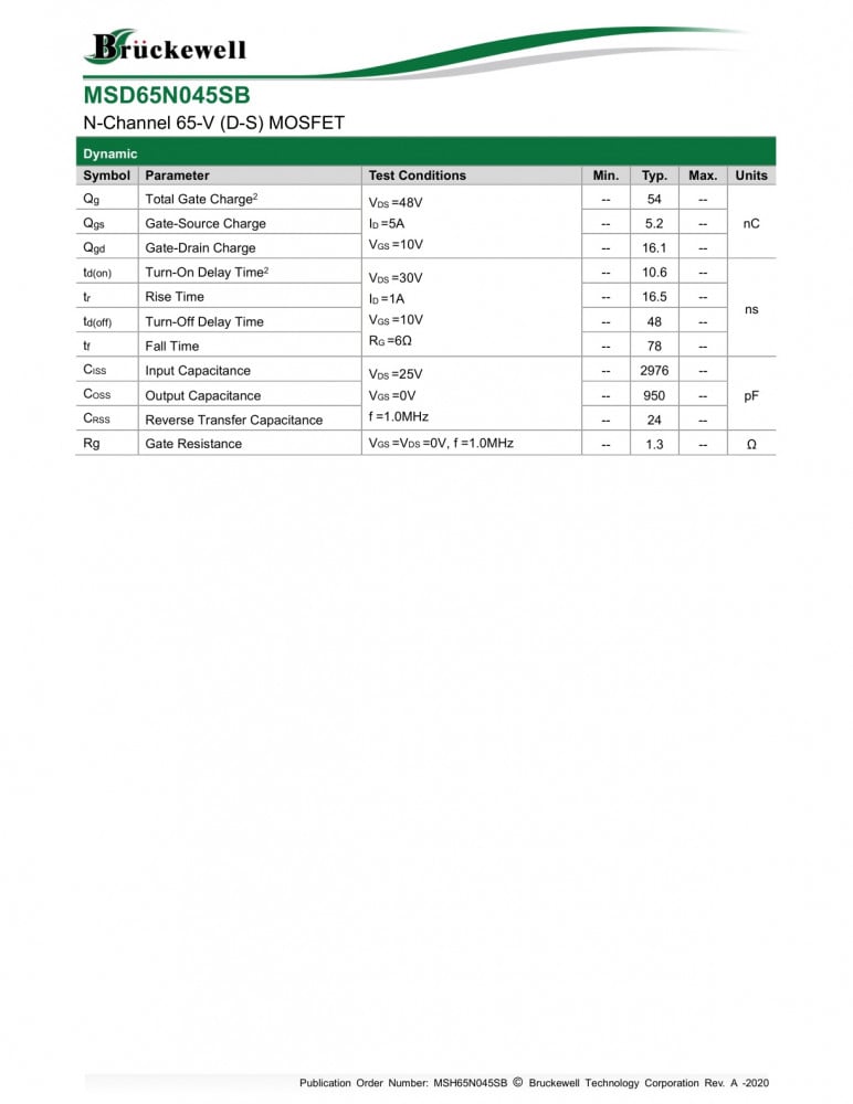 MSD65N045SB datasheet page 3
