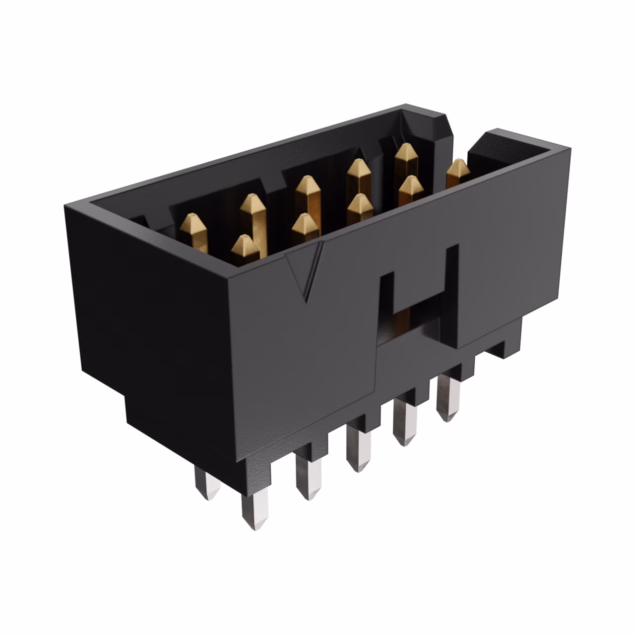 2.00mm Pitch, Milli-Grid PCB Header, Dual Row, Vertical, Through Hole, Shrouded, 4 Circuits, 0.05µm Gold (Au) Plating, 2.50mm Tail Length, Dual Side Slots, Tube