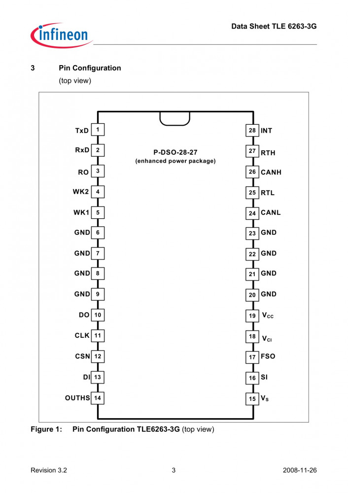 TLE6263GNUMA1 datasheet page 3