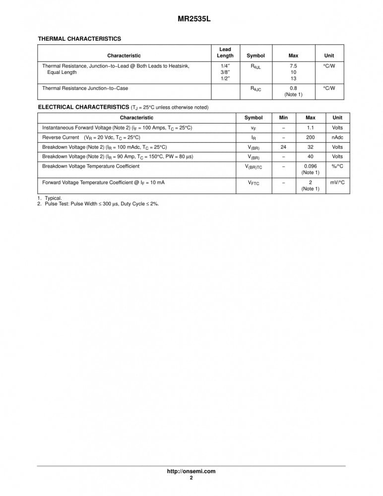 MRJ2535L datasheet page 2