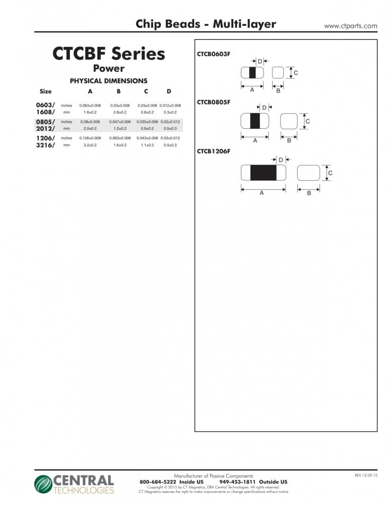 Central CTCB series technical document page 2