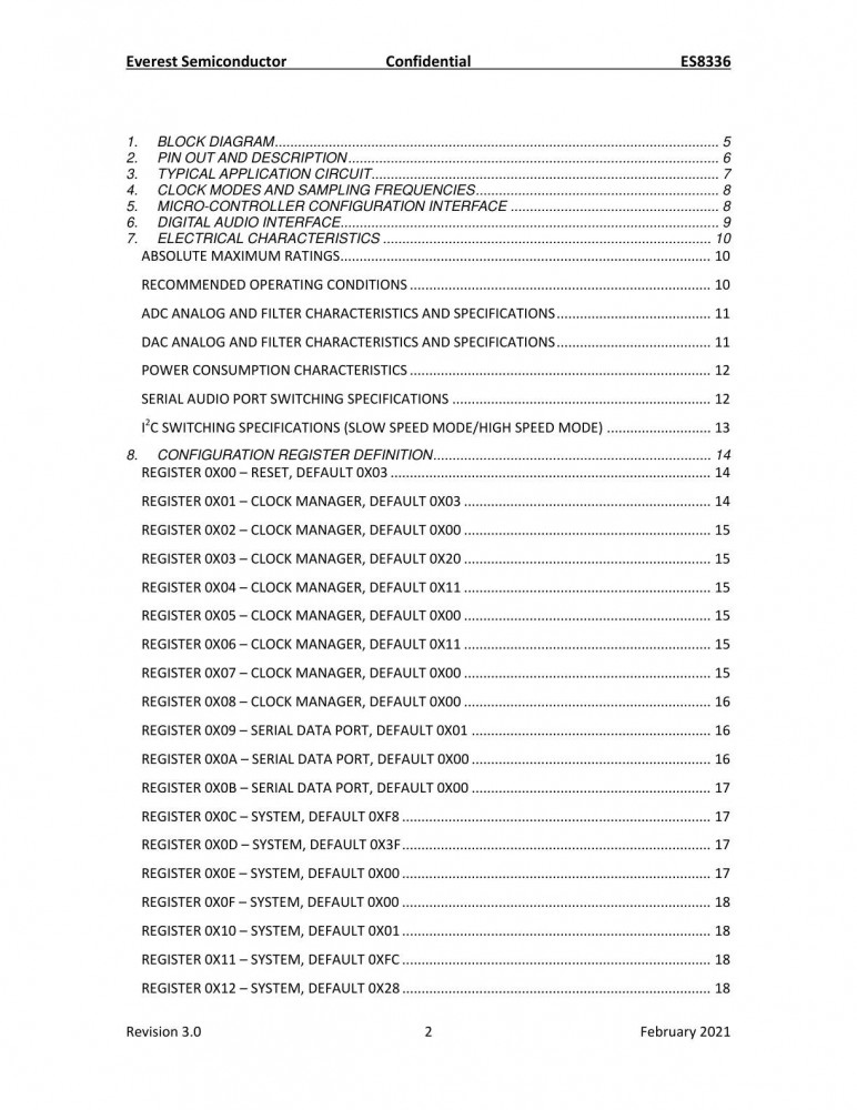 ES8336 datasheet page 2