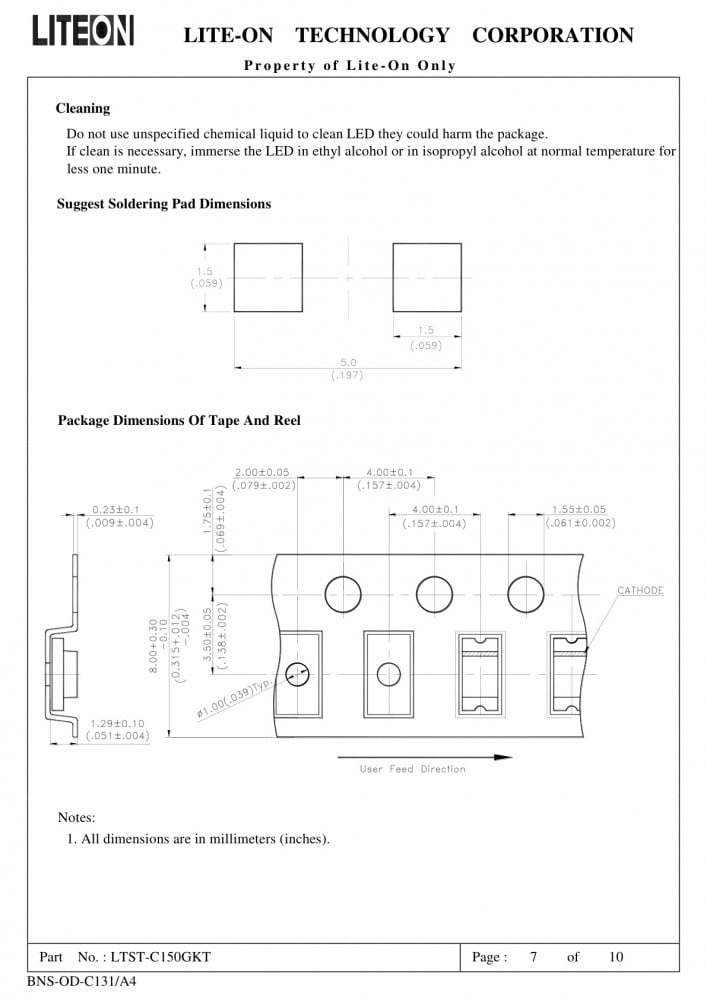LTST-C150GKT datasheet page 8