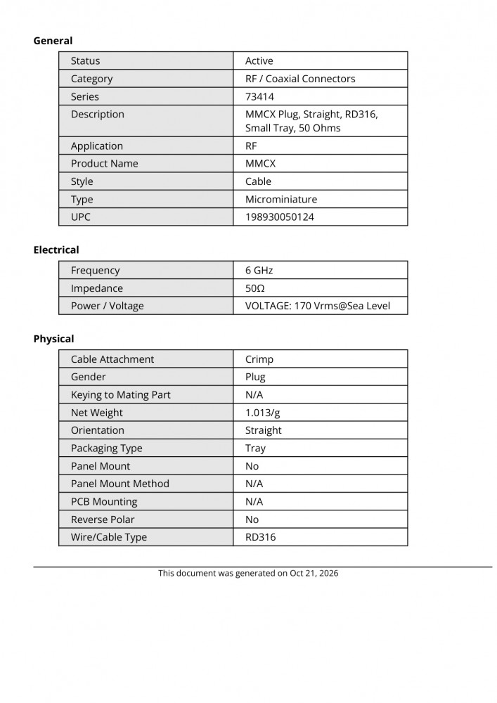 MOLEX 734141271 product document page 2
