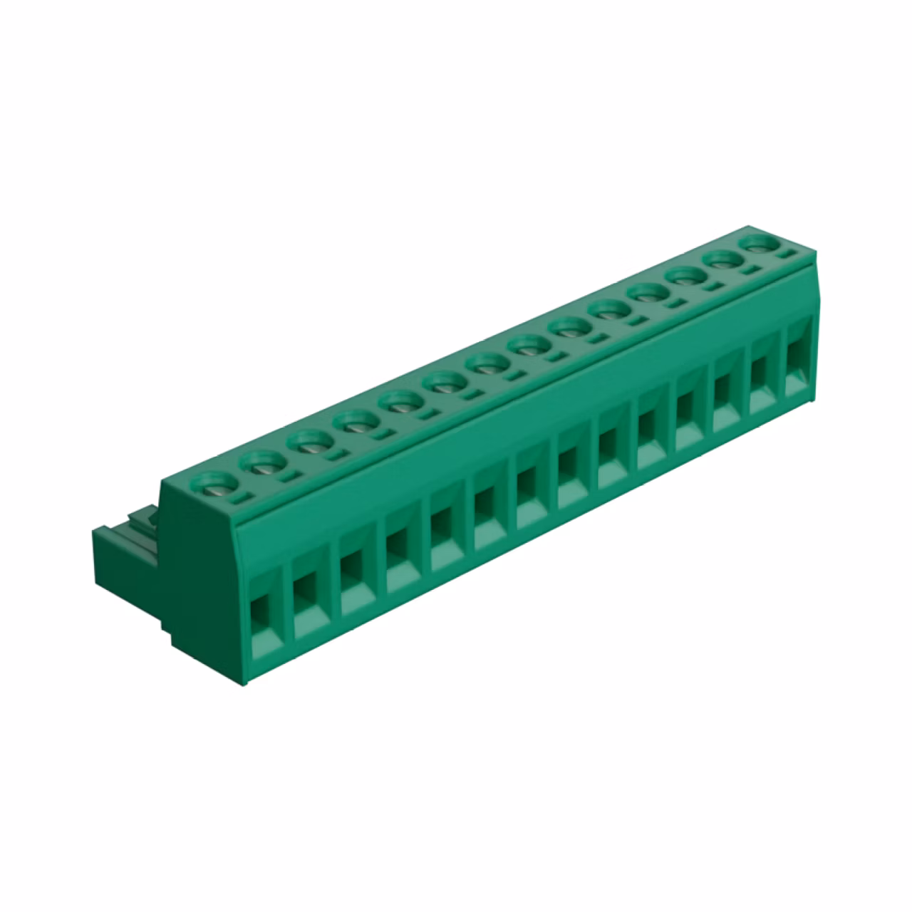 5.00mm Pitch Eurostyle Horizontal Plug, Green Housing, 14 Circuits for sale