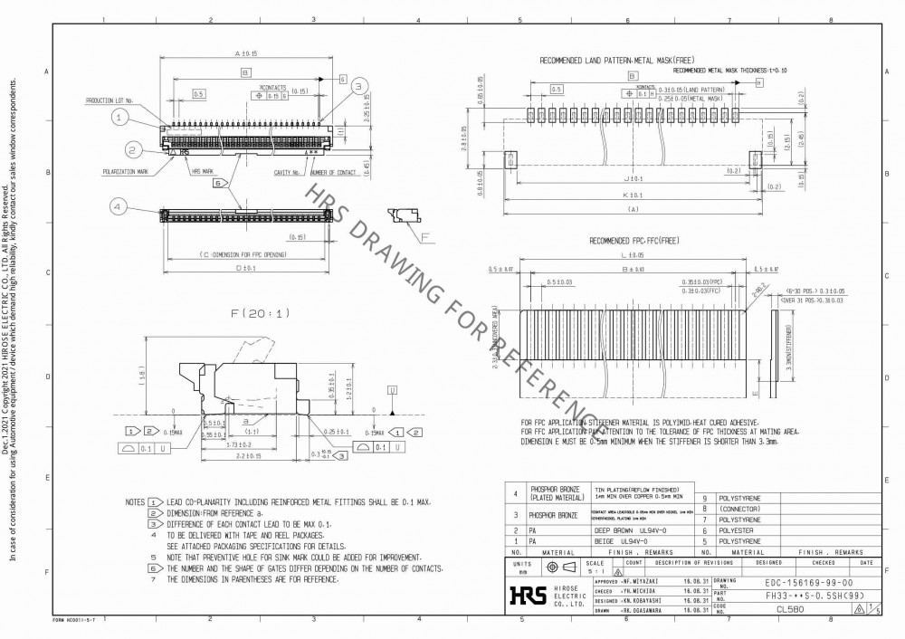 HRS FH33 series drawing page 1