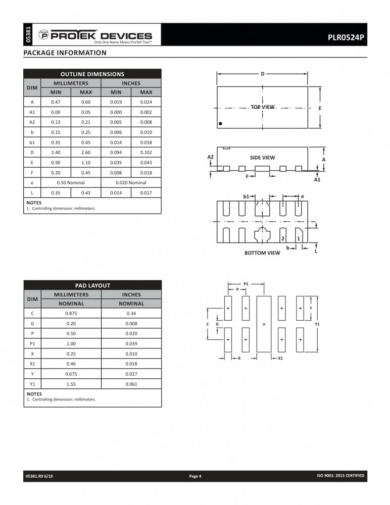 PLR0524P-LF-T7 datasheet page 4