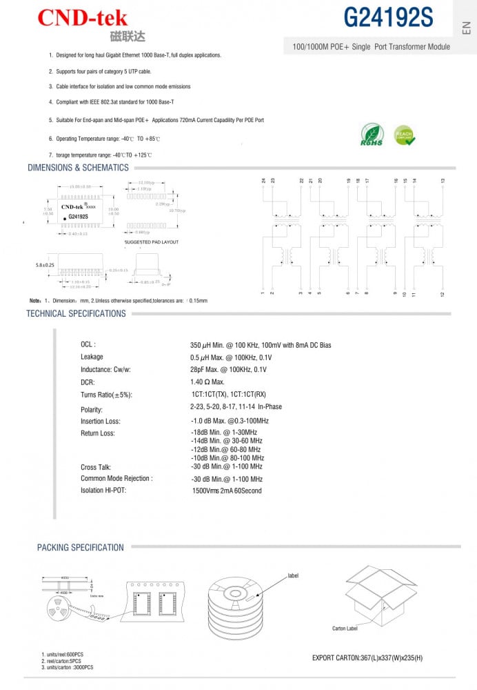 G24192S technical document page 1