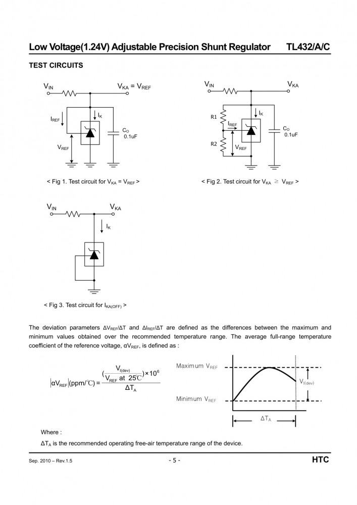 HTC TL432ASF datasheet page 5