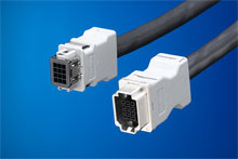 CRC Shielded Rectangular I/O Receptacle Housing for Male Terminal, Signal, 20 Circuits, Polarization Type D, Polarization Position C-4 for sale
