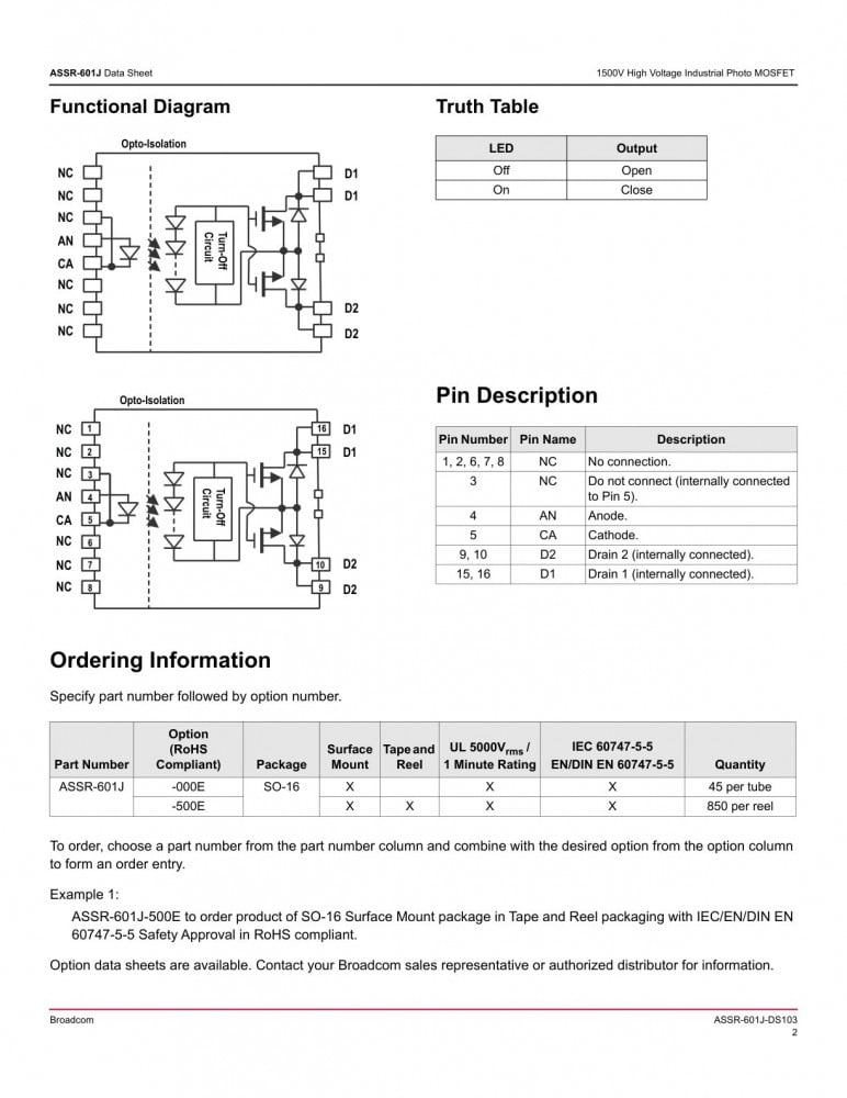 ASSR-601J datasheet page 2