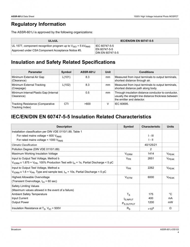 ASSR-601J datasheet page 4