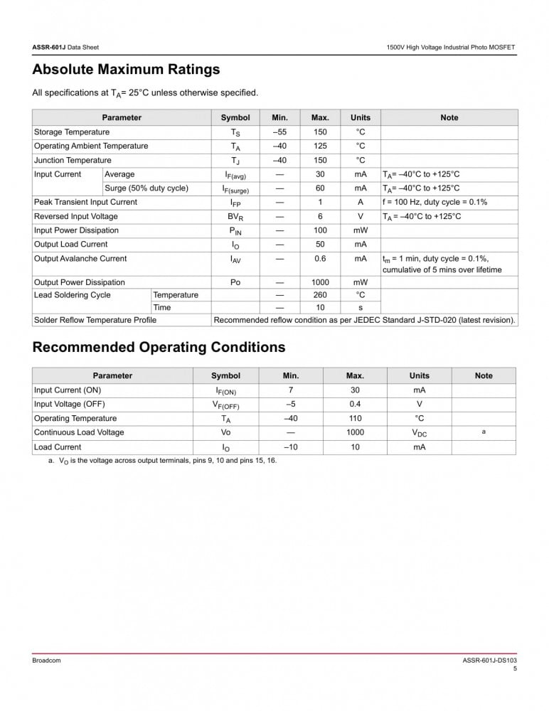 ASSR-601J datasheet page 5