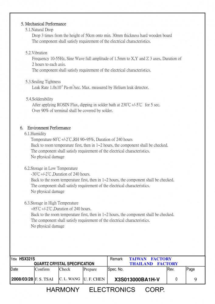 X3S013000BA1H-V specification page 9