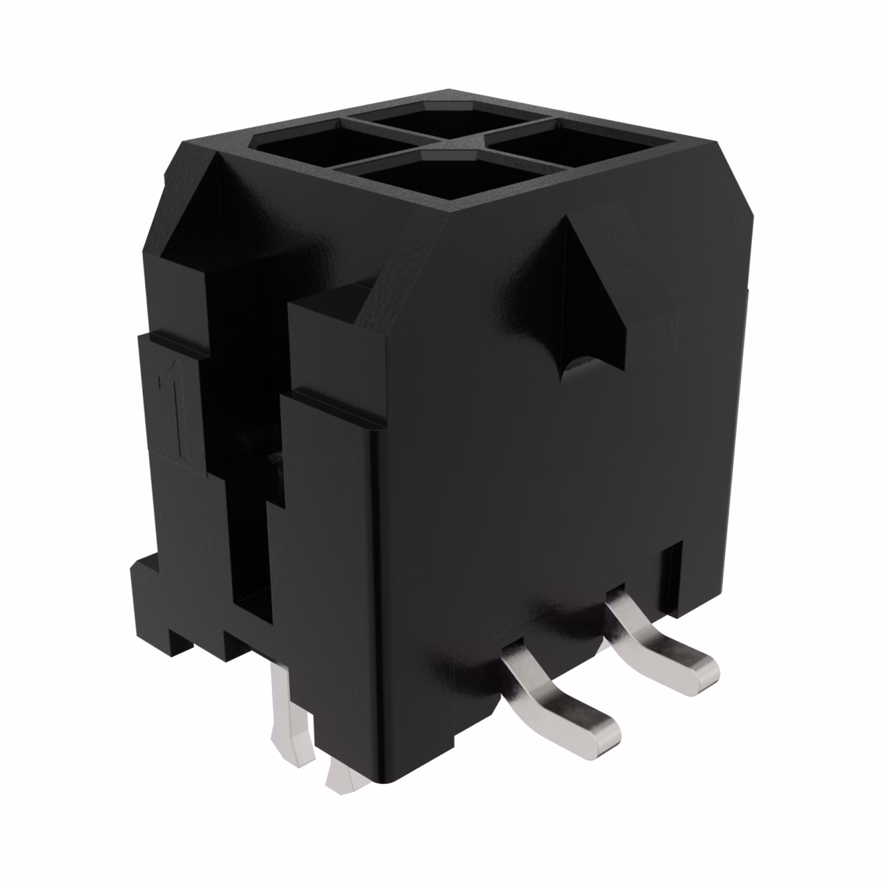 Micro-Fit 3.0 Right-Angle Header, 3.00mm Pitch, Dual Row, 6 Circuits, with PCB Press-fit Metal Retention Clip, 0.76µm Gold Plating, Glow-Wire Capable, Black