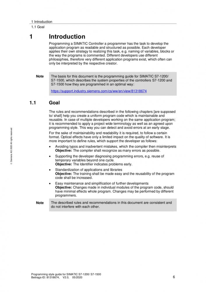SIEMENS document page 6