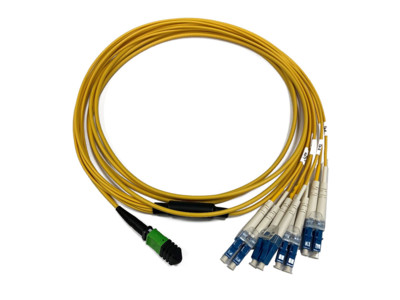 MPO QSFP-to-4 LC Duplex Fiber Optic Breakout Plenum Cable Assembly, High  Bandwidth (OM3), Multimode, Bare Fiber Interconnect Plenum Cable, 3.0m Length