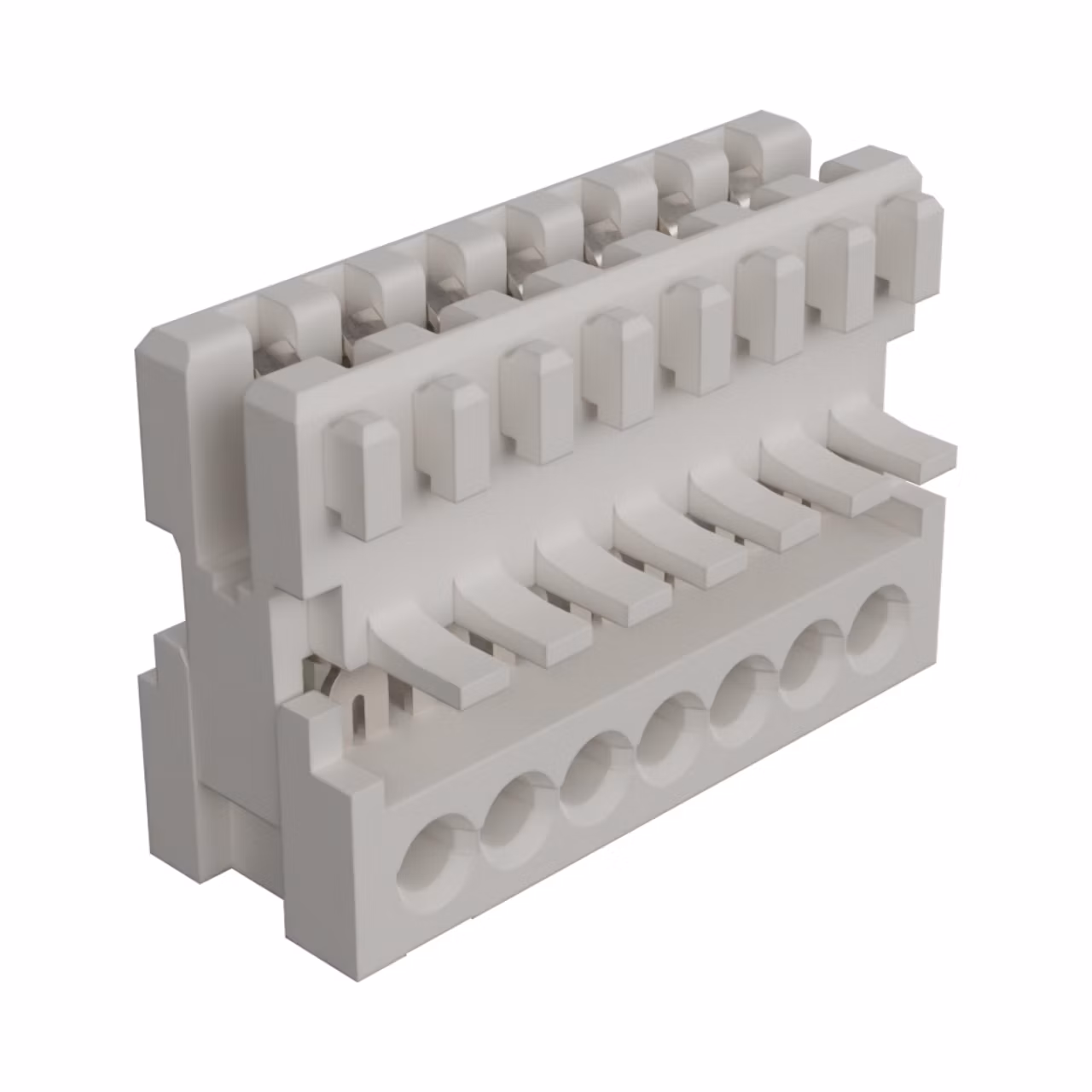 Appli-Mate RAST 2.5 Female Connector, 2.50mm Pitch, 7 Circuits, All Position Keys, Open Endwalls for sale