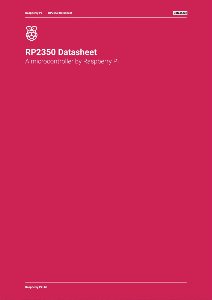 RP2350 datasheet page 1