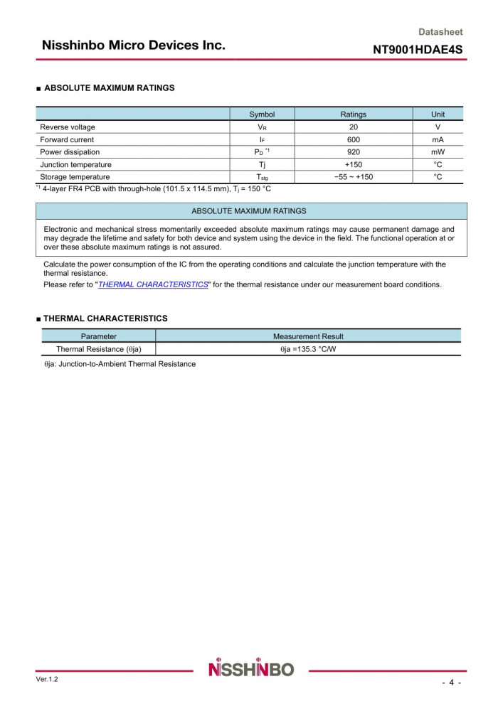 NT9001HDAE4S technical document page 4