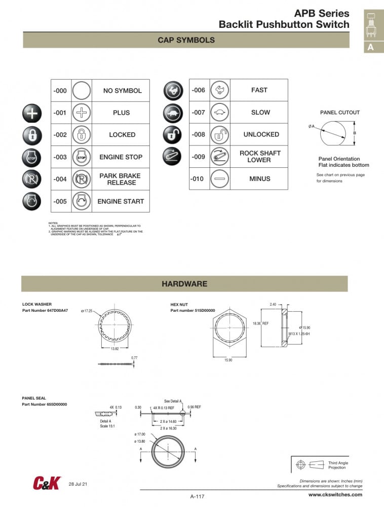 C&K AP Series datasheet page 10