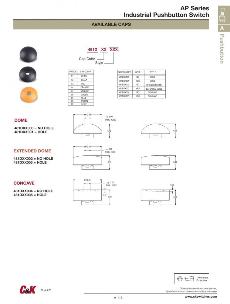 C&K AP Series datasheet page 6