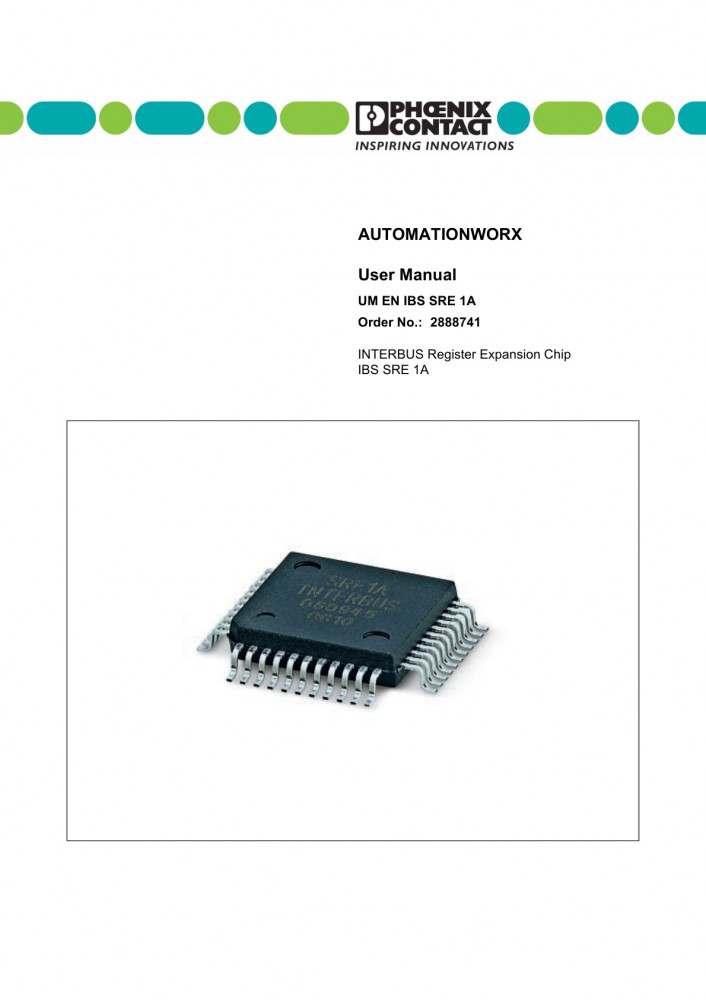 IBS SRE 1A manual page 1