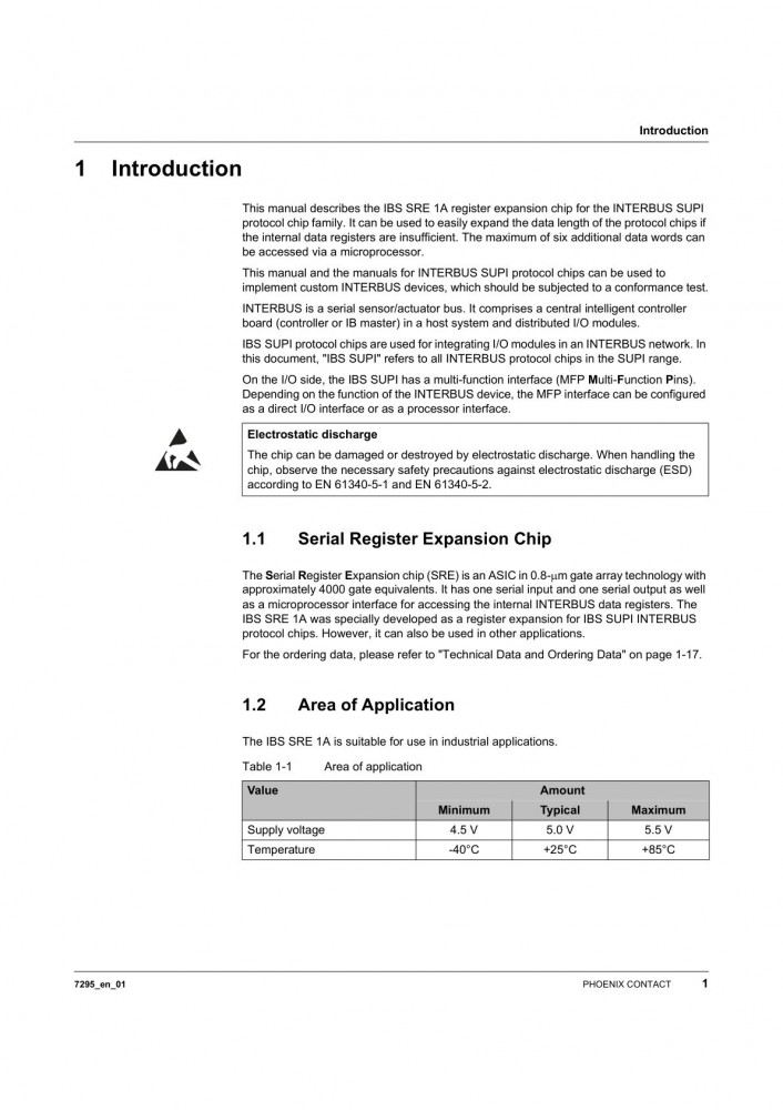IBS SRE 1A manual page 9