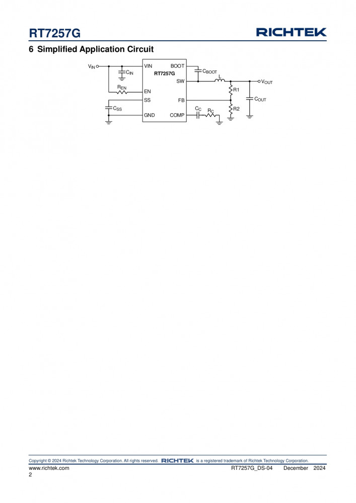 RT7257G datasheet page 2