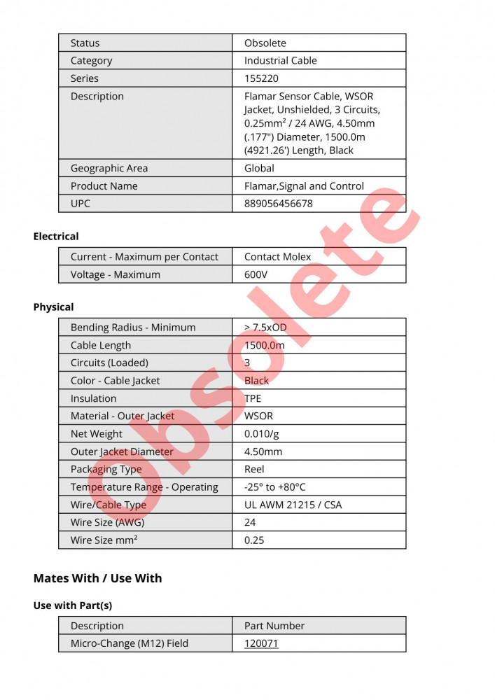 Product document image 2 for MOLEX 1552200003