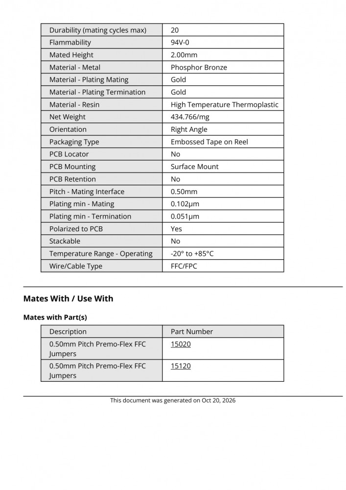 MOLEX 541043831 document preview, page 3
