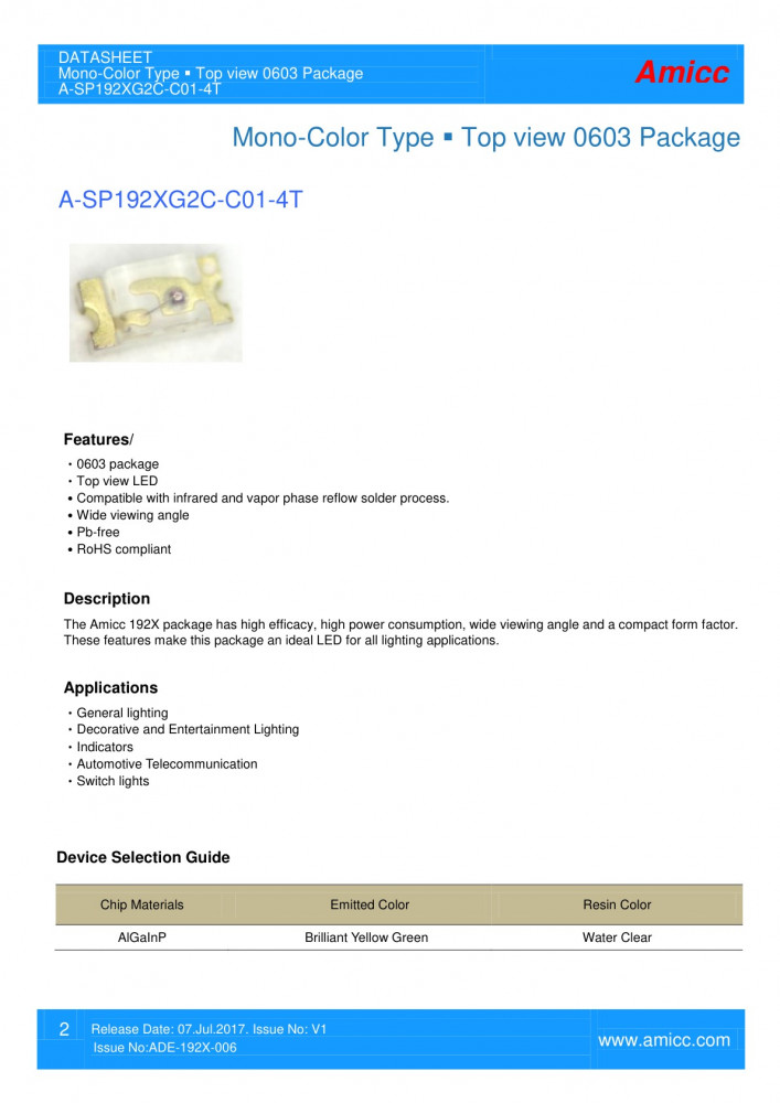 A-SP192XG2C-C01-4T datasheet page 2