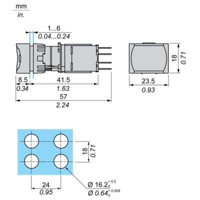 Schneider XB6DF3B1B Pushbutton Switch for sale