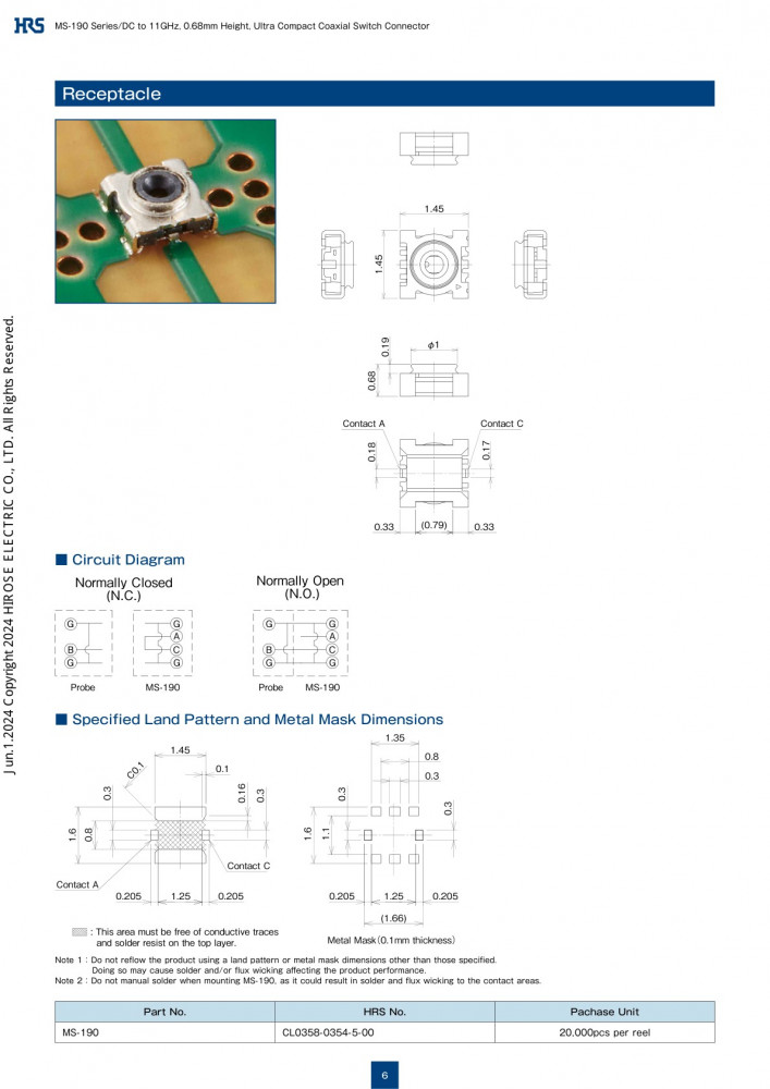 HRS MS-190 technical document page 6