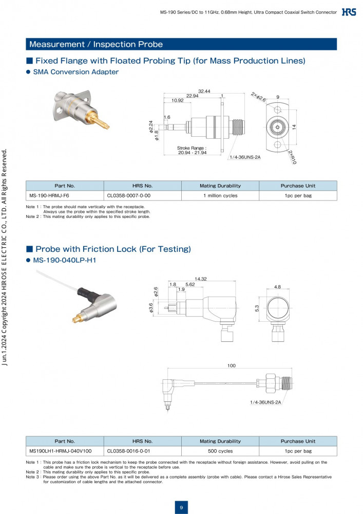 HRS MS-190 technical document page 9