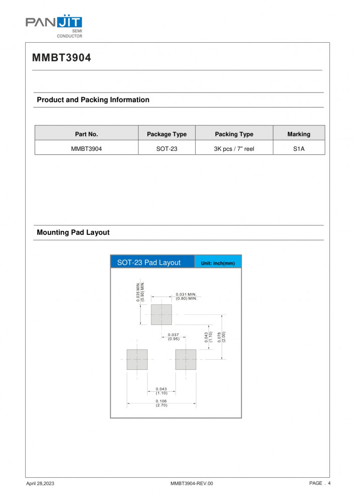 MMBT3904 technical document page 4