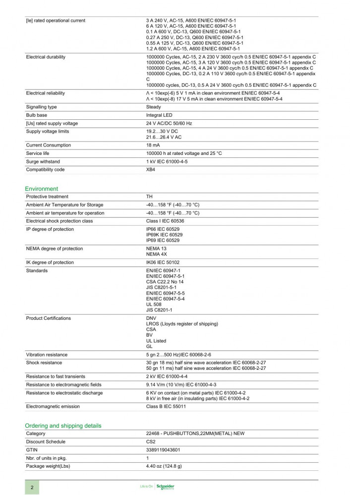 XB4BW73731B5 technical document page 2