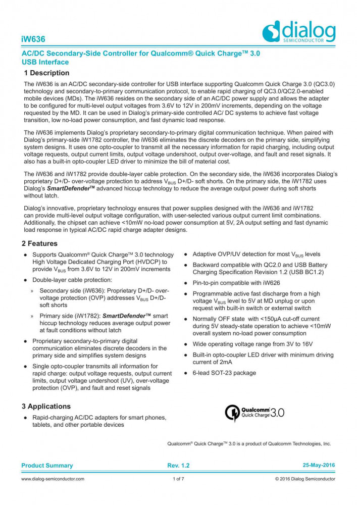 IW636-07 datasheet page 1