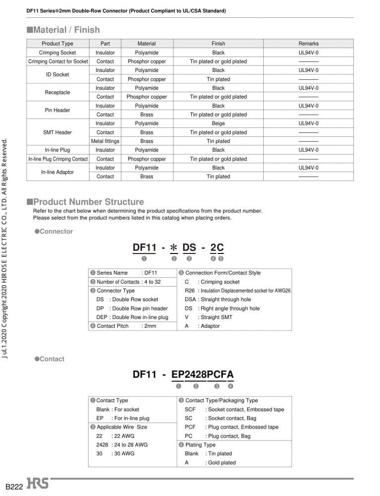 HRS DF11 datasheet page 3