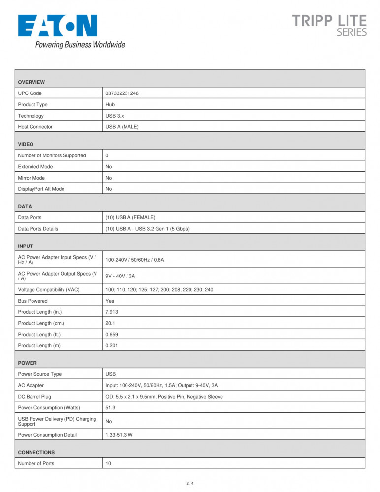 U360-010-IND technical document page 2