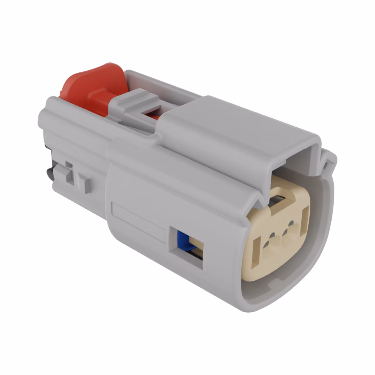 MX150 Mat-Sealed Female Connector Assembly, Single Row, 2 Circuits, Keying Option D, with Connector Position Assurance, Stone Gray for sale